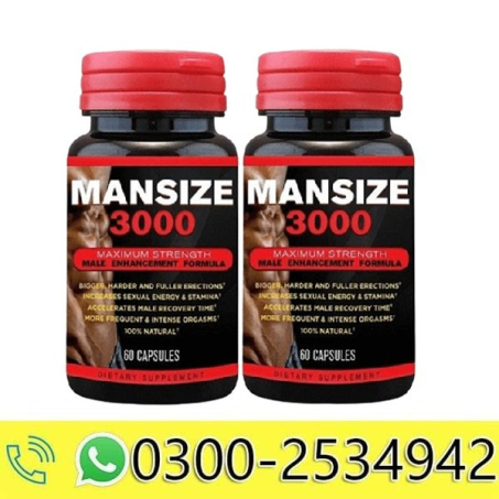 Mansize 3000 Capsules for Men | Strength, Size & Stamina Support